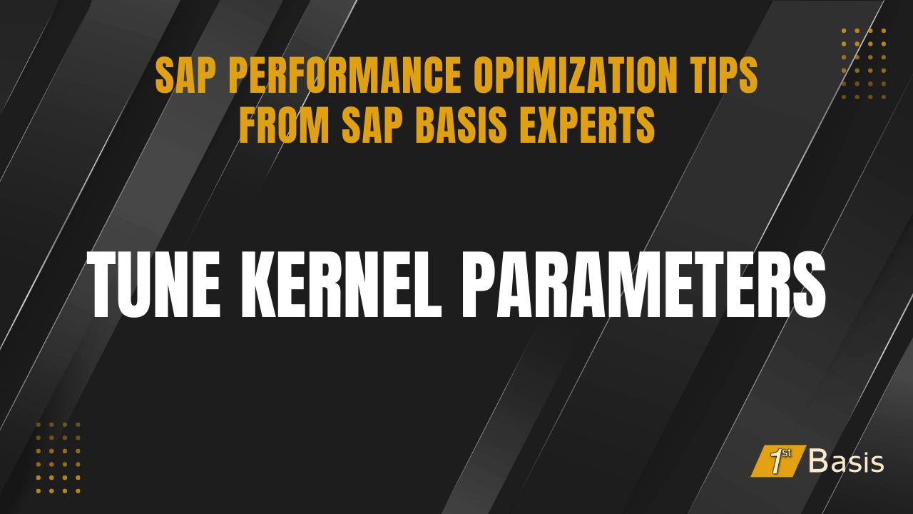 SAP Performance Optimization Tips - Tune Kernel Parameters • 1st Basis